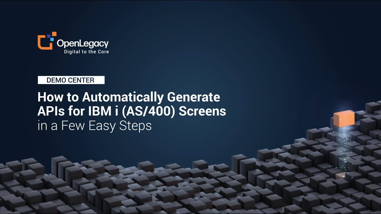 Video: How to Automatically Generate APIs for IBM i (AS/400) Screens - In a Few Easy Steps